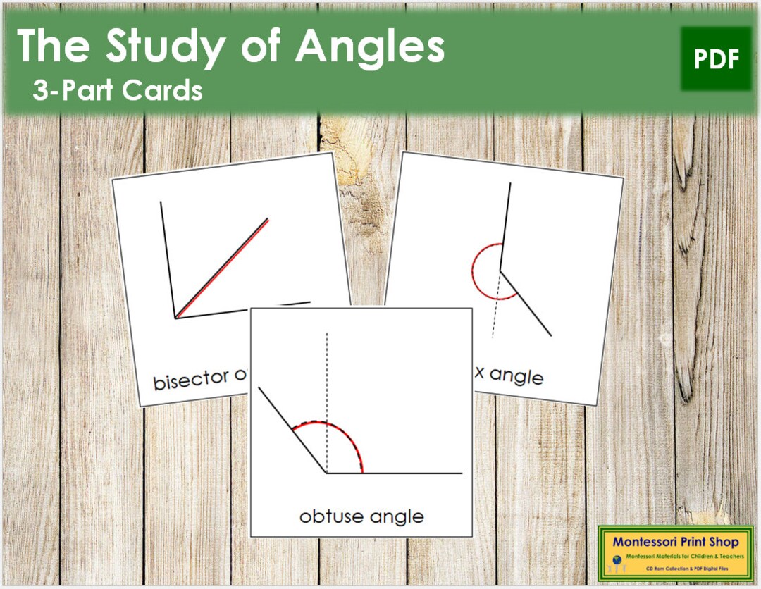 The Study of Angles Nomenclature 3-part Cards Geometry - Etsy