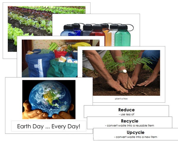 Earth Day ... Every Day Printable Montessori Cards Digital Download - Etsy