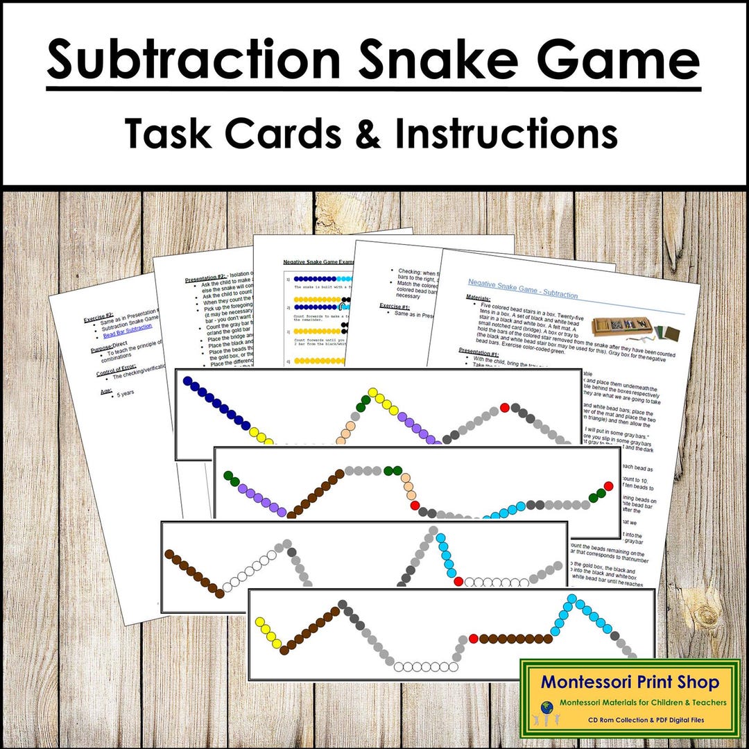Tarjetas de tareas e instrucciones para el juego de la serpiente de ...