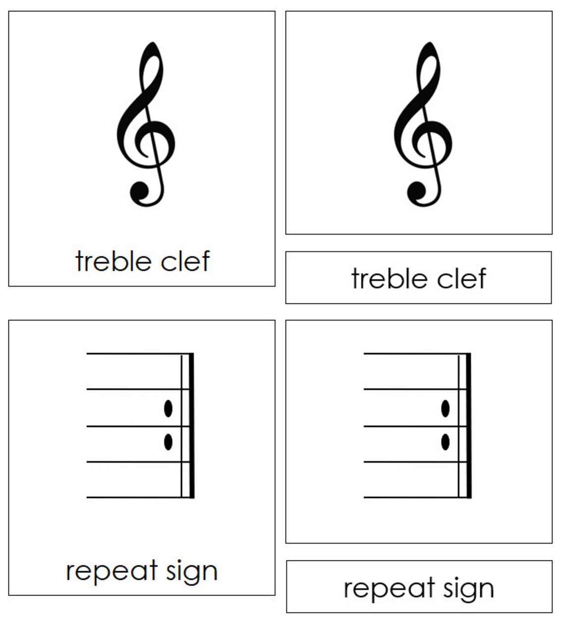 Musical Notes & Symbols 3-part Cards Music Nomenclature | Etsy Canada