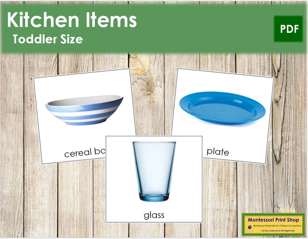 Items in the Kitchen Cards Printable Toddler Montessori - Etsy