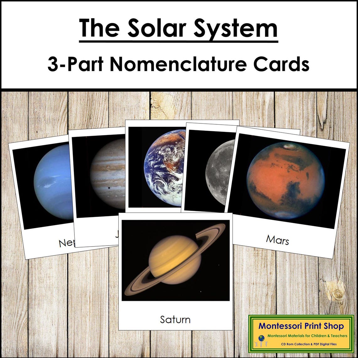Parts of the Solar System 3-part Cards - Montessori Nomenclature ...