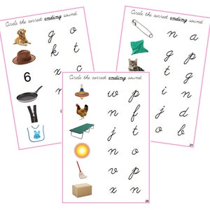 Montessori Pink Phonetic Language Series Bundle CURSIVE (photos ...