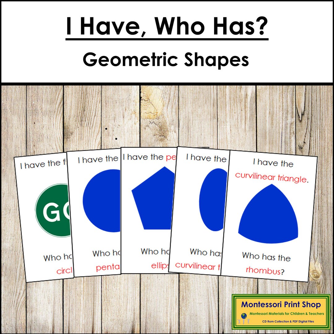 I Have, Who Has Game - Geometric Shapes - Geometry - Printable ...