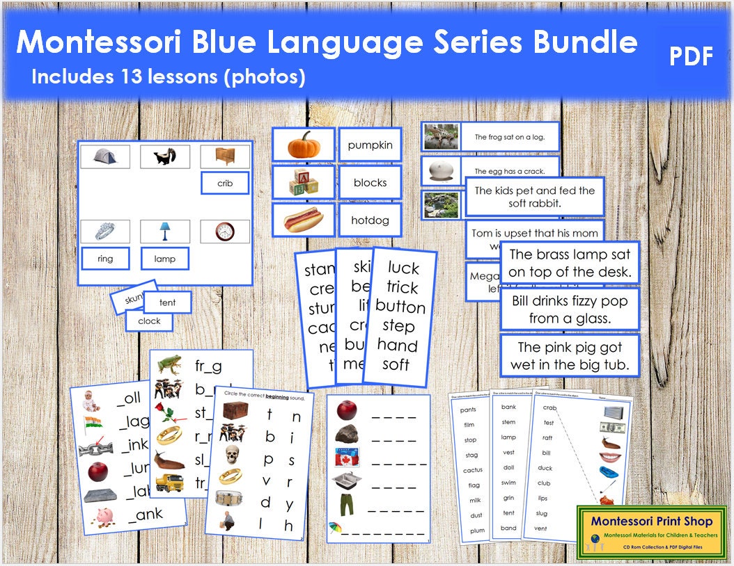 Montessori Blue Phonetic Language Series Bundle PHOTOS | Etsy Canada