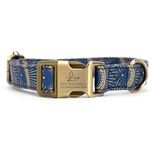 Engraved Dog Collar Personalized With Name Address Number Text Cotton ...