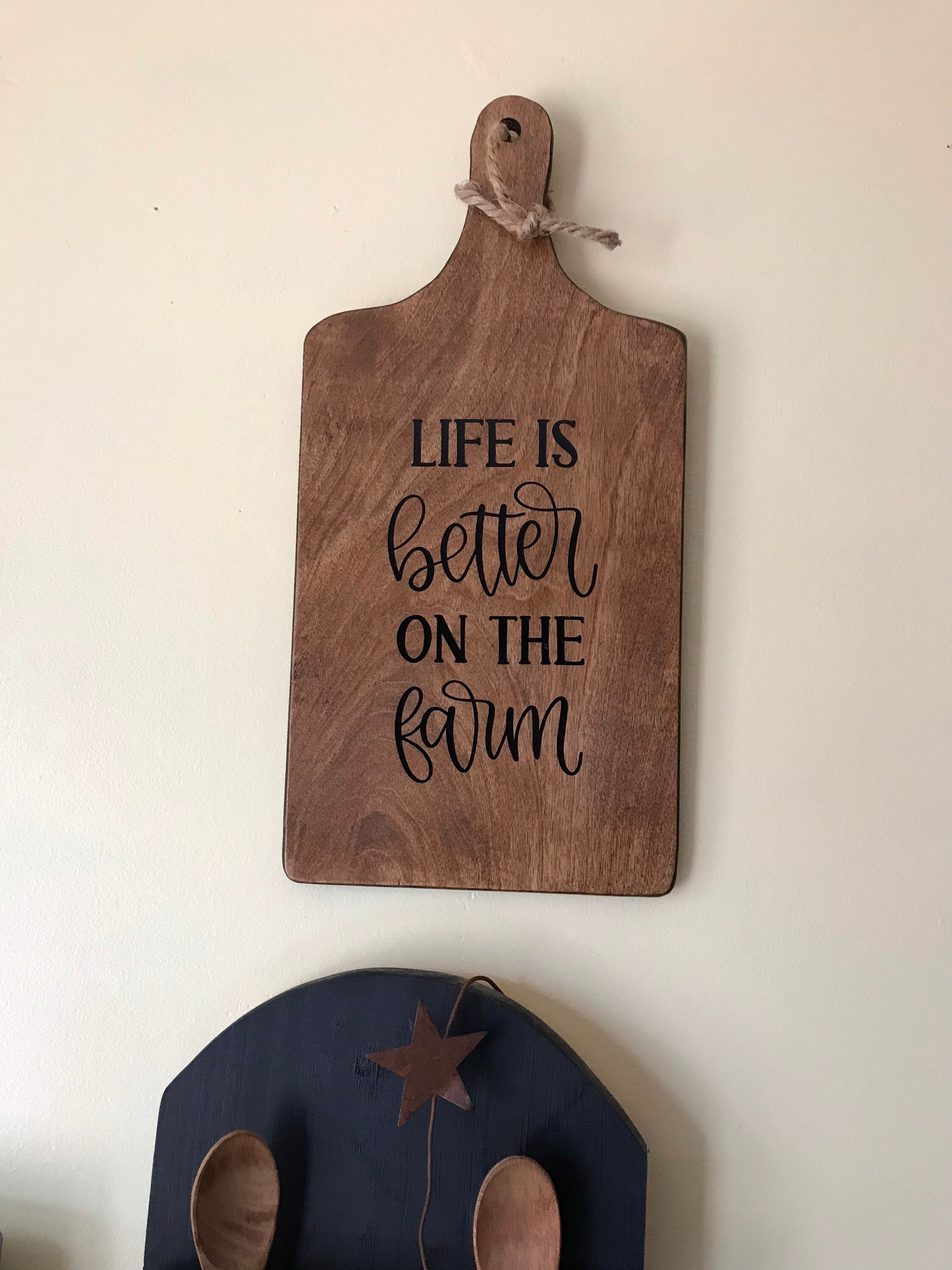 Primitive Cutting Board Bread Boards Wall Art Farmhouse | Etsy