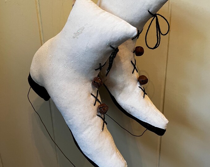 Ice Skates, Primitive Ice Skates, Handmade Seasonal Decor, Winter Decor ...