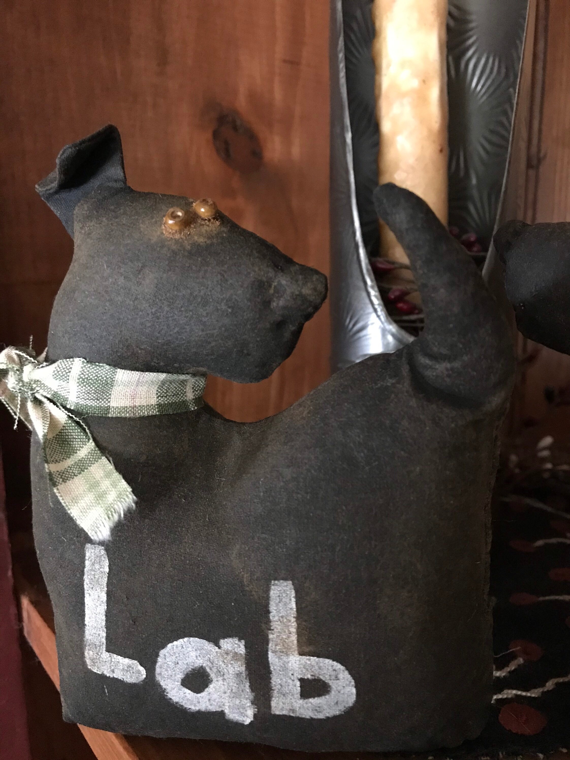 Lab Folk Set of Two Dogs Shelf Sitter | Etsy