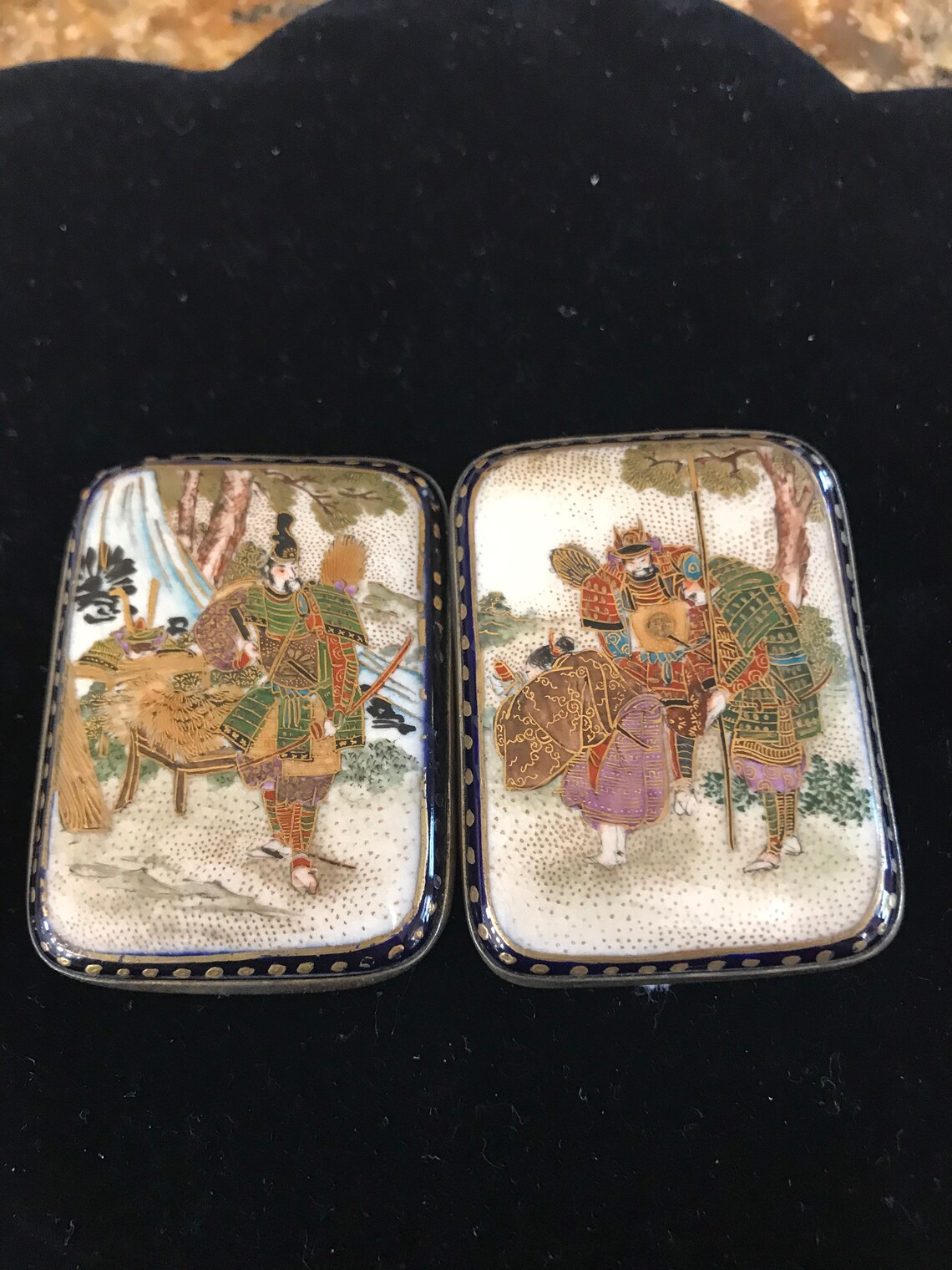 Fine Japanese Satsuma Medallion Buckle - Etsy