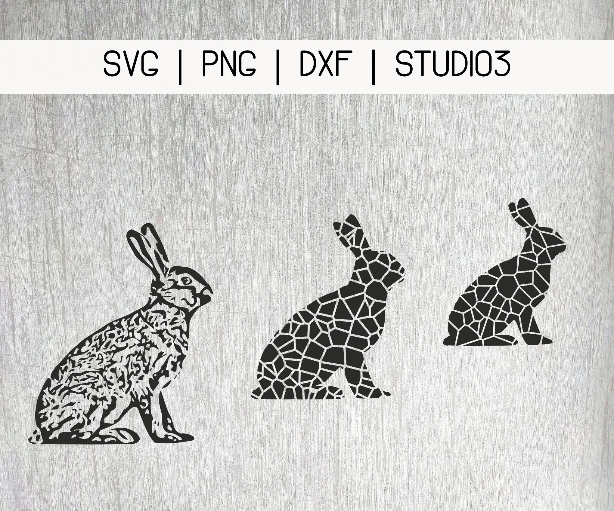 Hase Plotterdatei PNG SVG DXF studio3 - Etsy.de
