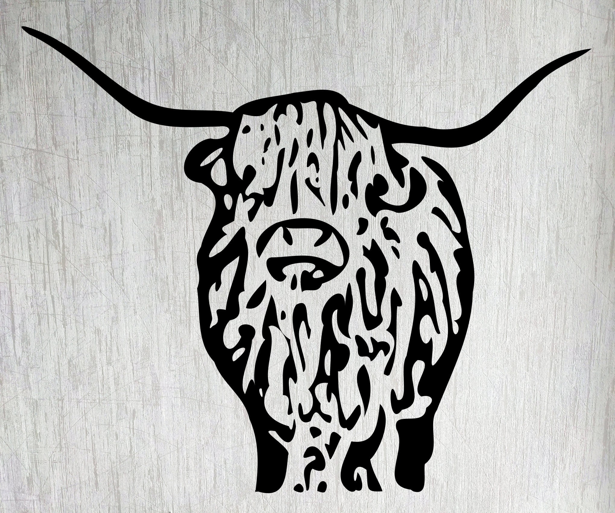 Highland Cattle Plotting File PNG, SVG, DXF, Studio3 - Etsy