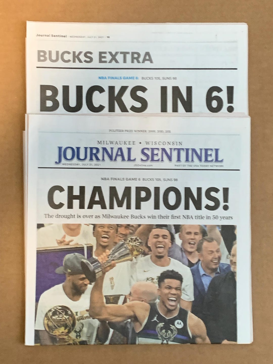 2021 Milwaukee Bucks World Basketball Champions Authentic Completely ...