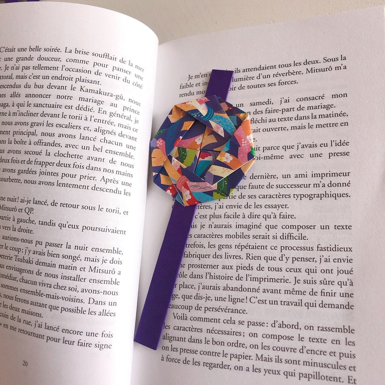 Origami Bookmarks Japanese Paper Camellia Hand Made | Etsy