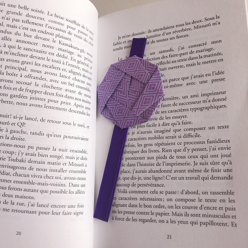 Origami Bookmarks Japanese Paper Camellia Hand Made | Etsy