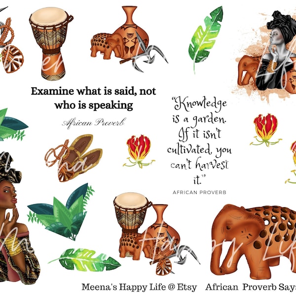 African Stickers - Etsy