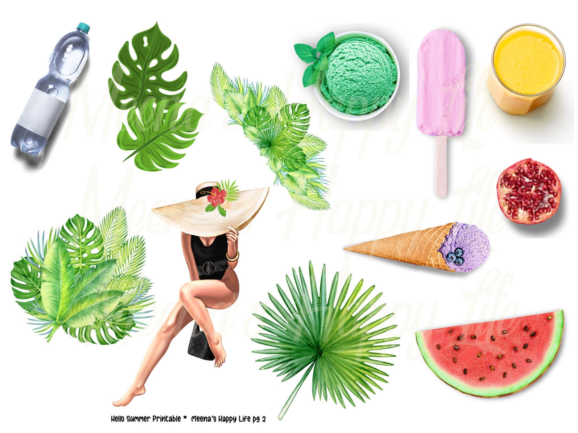 Hello Summer Printable Planner Printable Beach Clipart - Etsy Australia