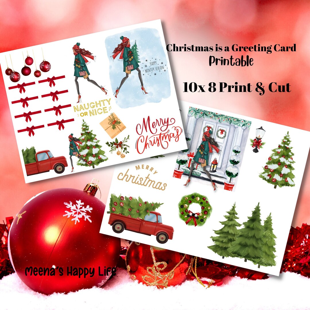 Christmas Sticker,christmas is a Greeting Card, Printable, Planner ...