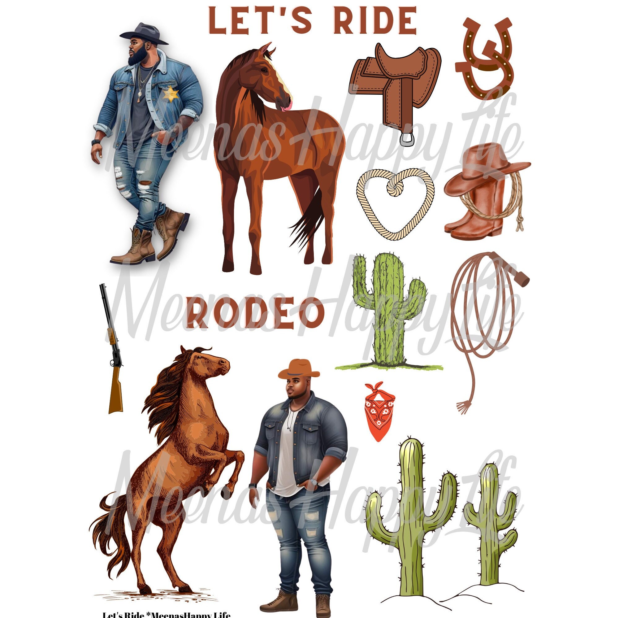 Digital Stickers, Printable Stickers, Let's Ride, Western Printable ...