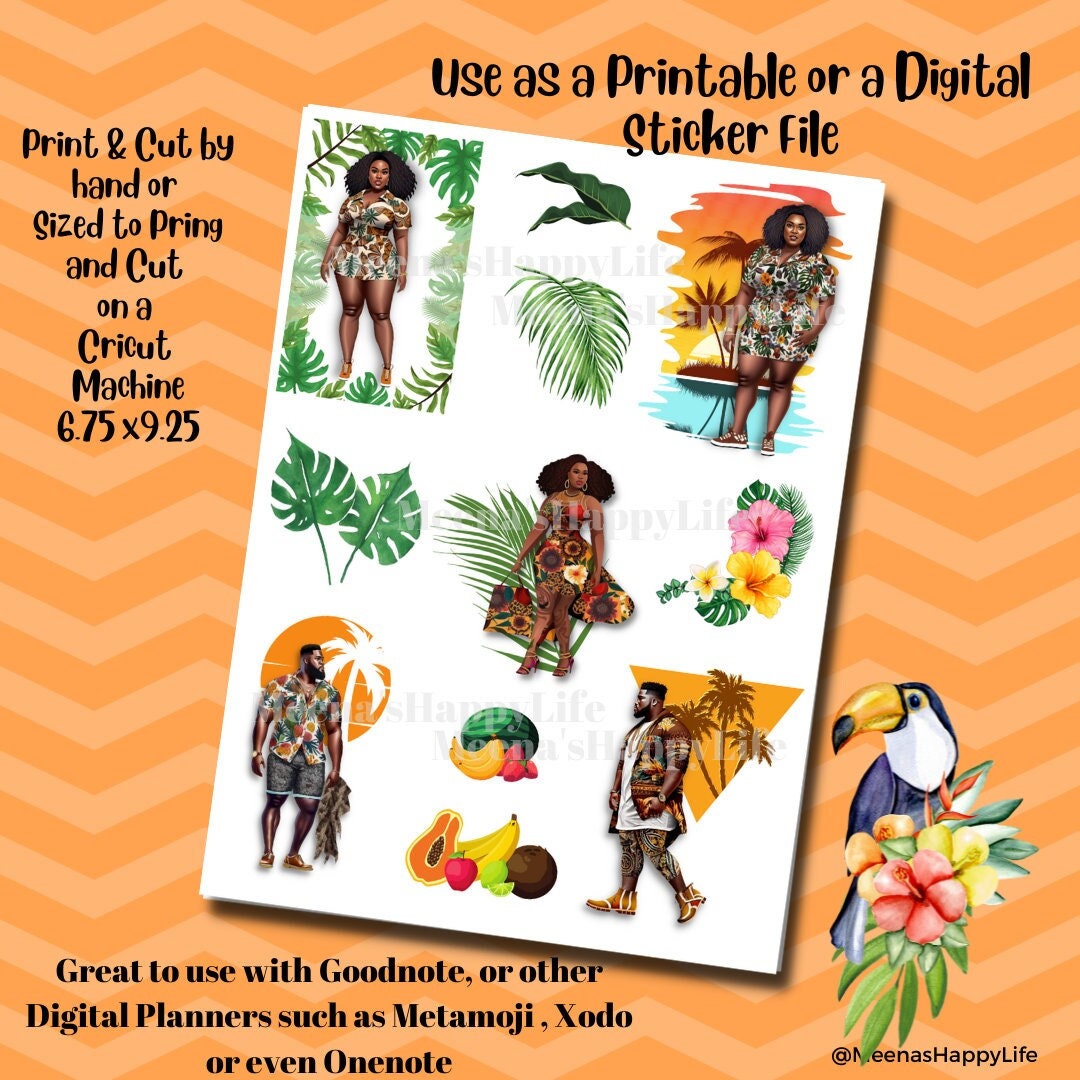 Digital Printable Stickers, Digital Stickers, Printable, Print and Cut ...