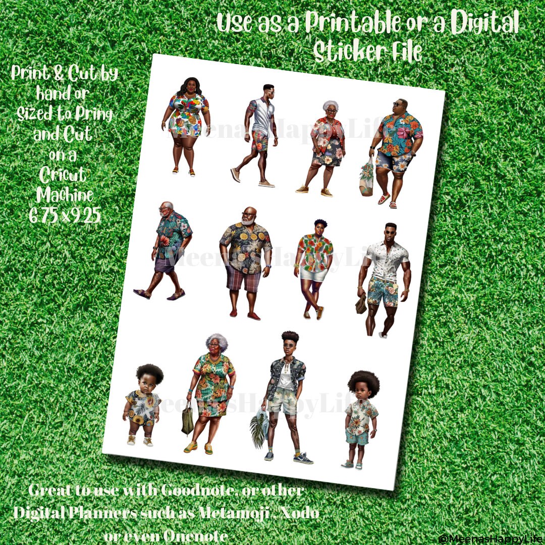 Printable Stickers, Print and Cut, Cricut Stickers, Party People ...