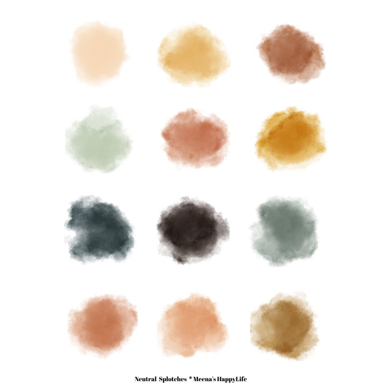 Neutral Splotches , Watercolor, Color Background for Line Drawing ...