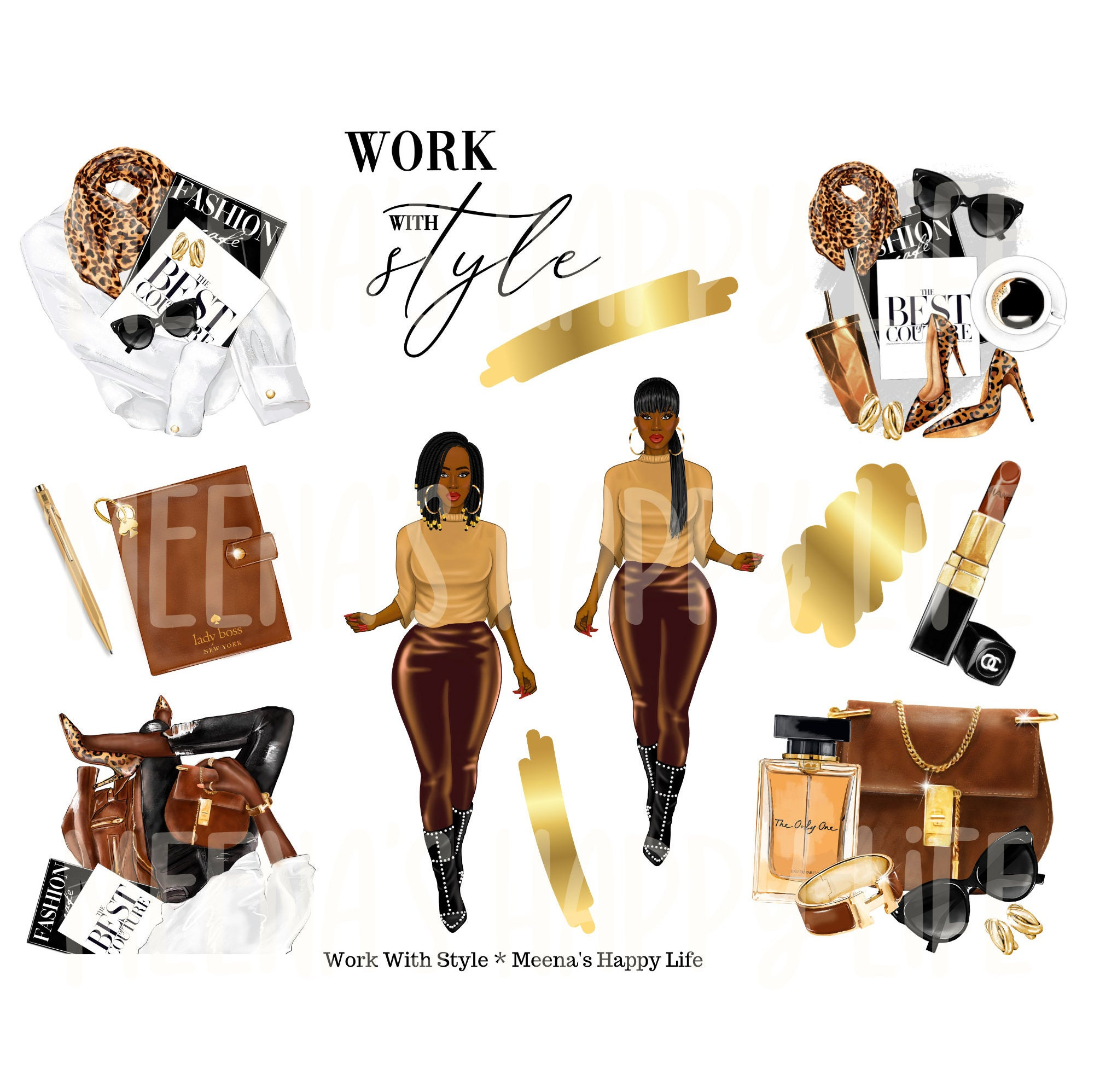 Printable Stickers,work With Style, Planner Printable,black Women ...