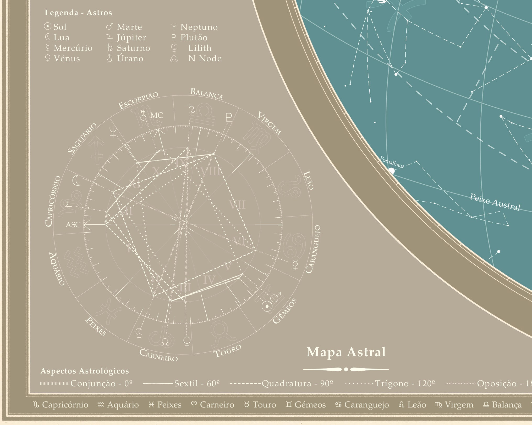 Personalized Map of the Sky Astronomically Accurate on a - Etsy