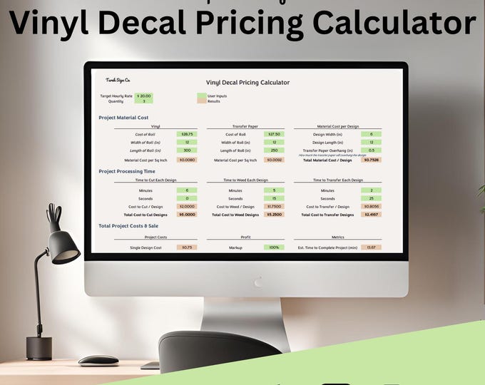 Vinyl Decal Pricing Calculator for Small Businesses - Vinyl Decal Price ...