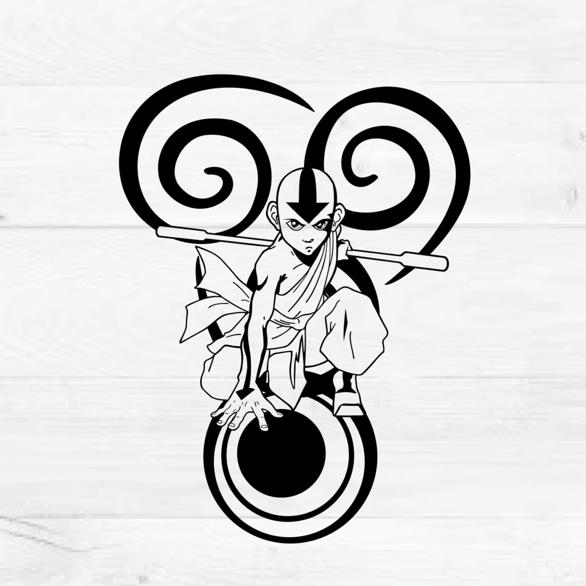 Aang Svg The Last Airbender Svg Avatar Svg Cut File for | Etsy