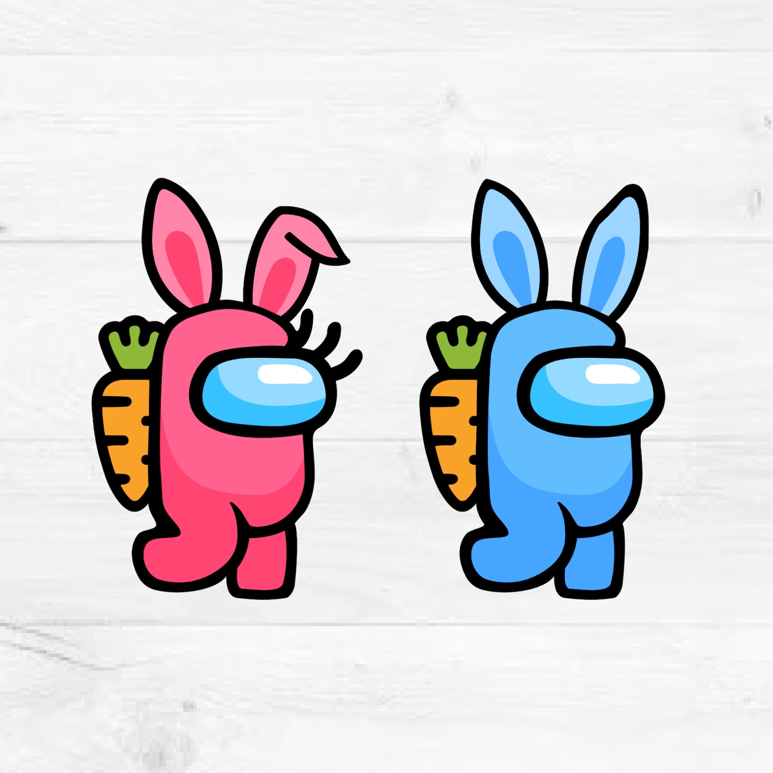 Easter Among Us Svg Easter Day Svg Among Us Bunny Svg | Etsy