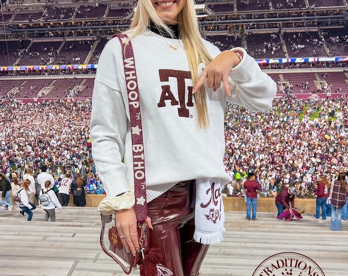 Texas A&M Beaded Purse Strap - With Several Aggie Tradition Phrases ...