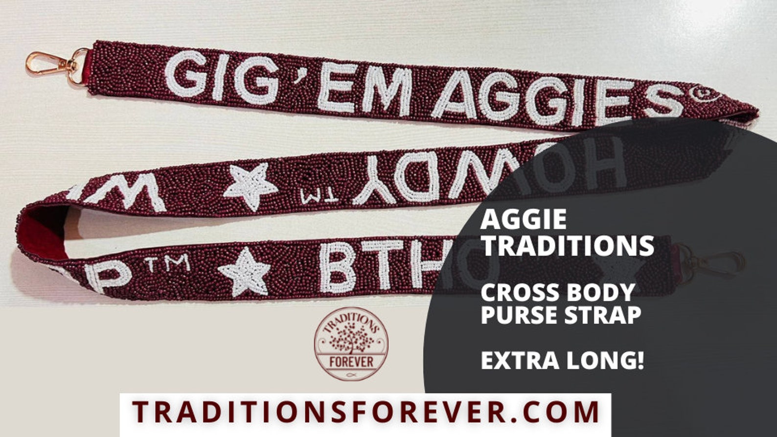 Texas A&M Beaded Purse Strap With Several Aggie Tradition Phrases BTHO ...