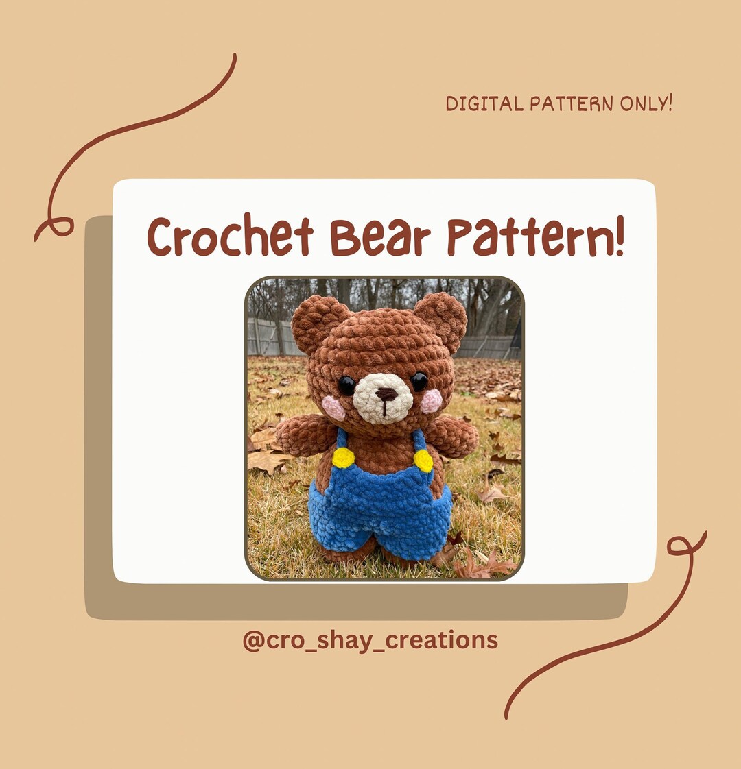 PATTERN ONLY Crochet Chunky Bear Pattern - Etsy