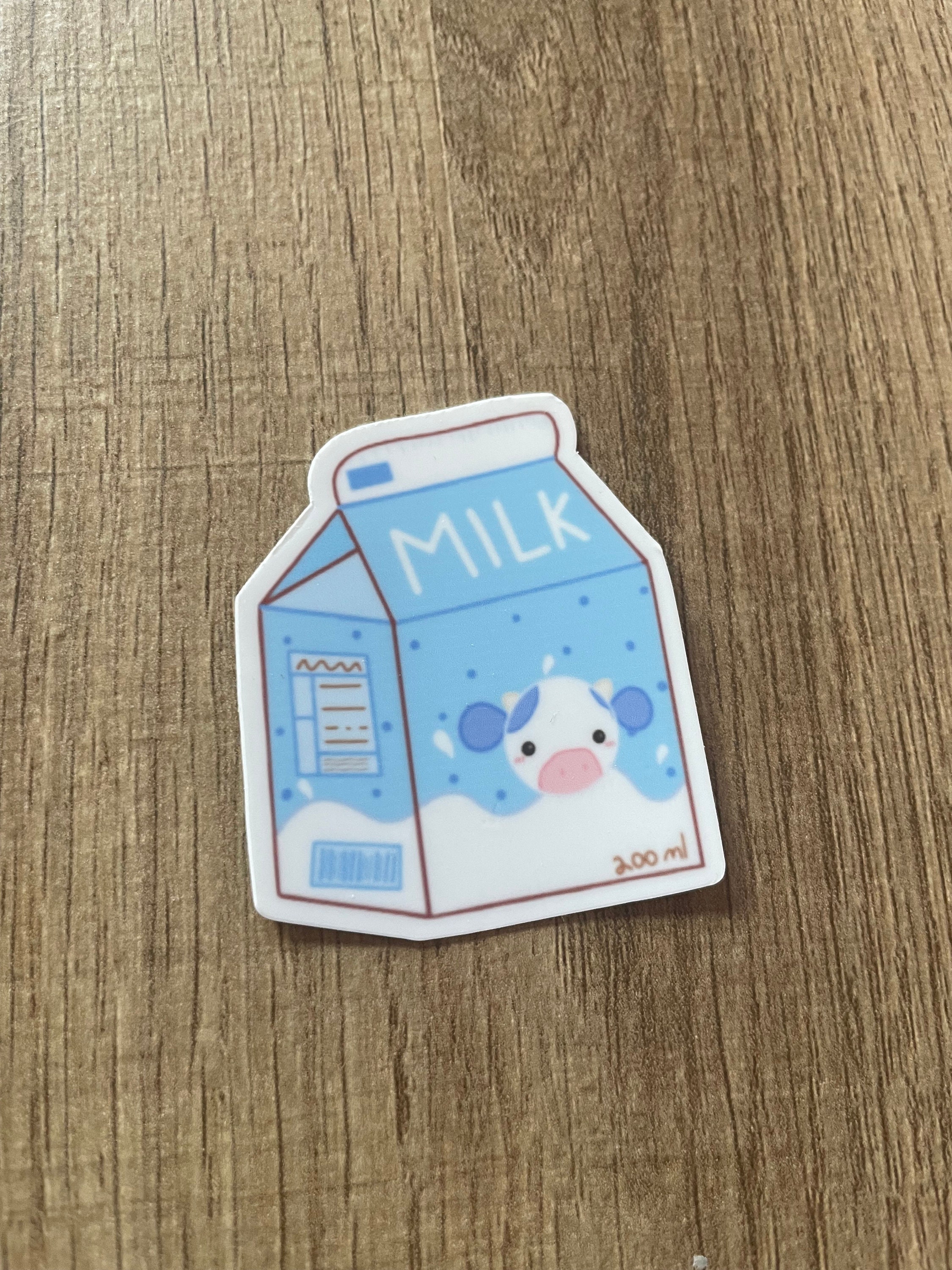 Milk Carton Vinyl Die-cut Stickers 3 Pcs. - Etsy