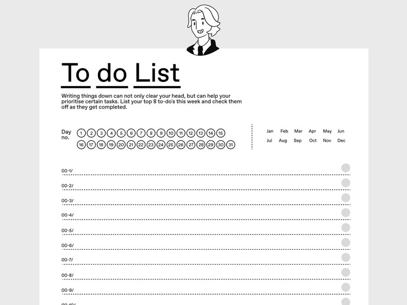 Minimal to Do List Printable Daily Task Checklist Template - Etsy