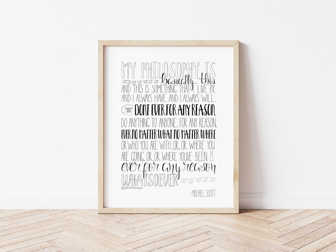 Michael Scott the Office Quote | Printable Instant Download - Etsy