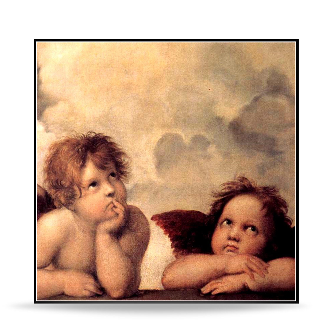 AFFRESCO: Panel Tile Opera putti, Detail From the Sistine Madonna by ...