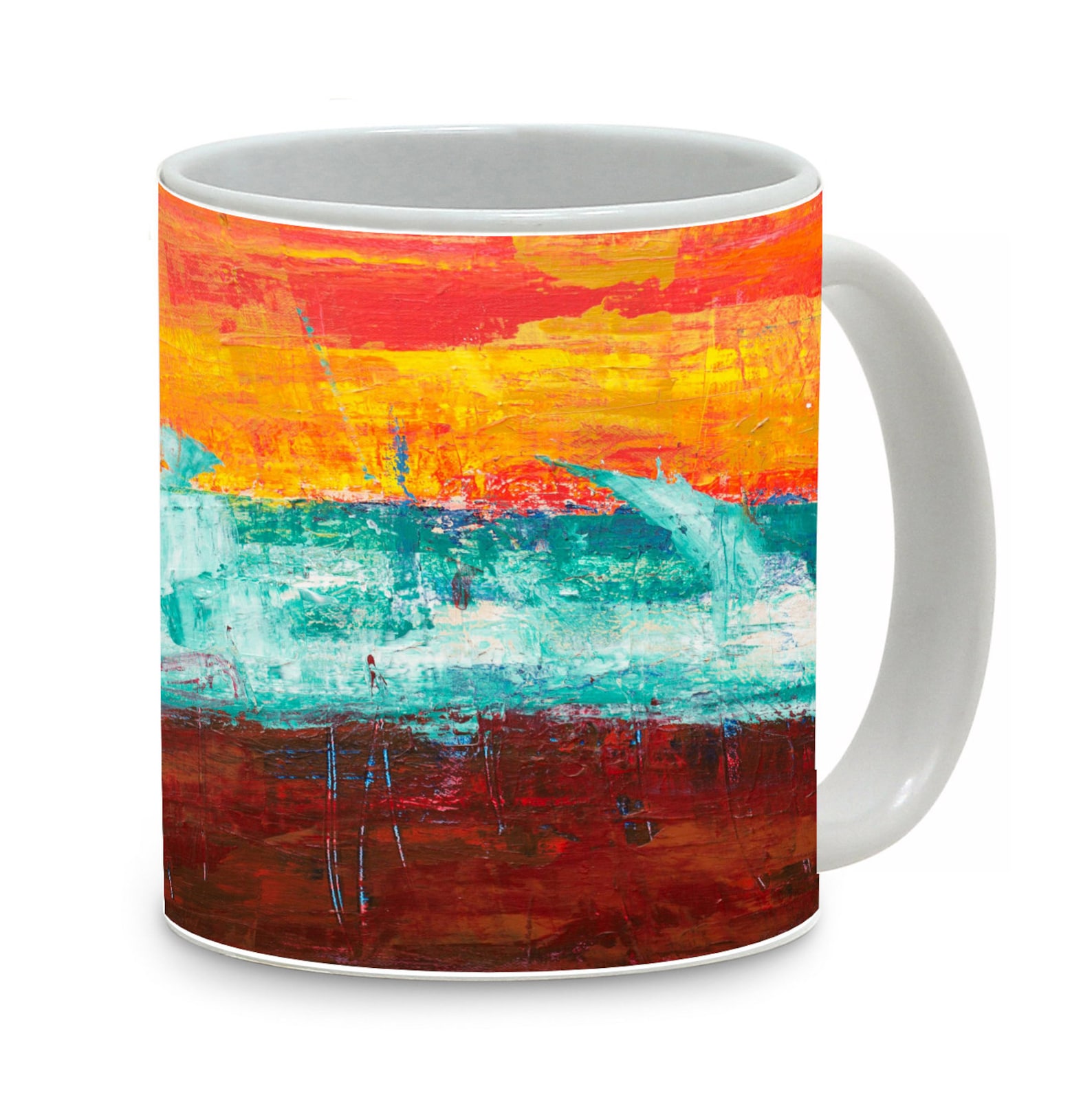 Abstract Art Mug Featuring a Beautiful Brushstrokes Designs - Etsy
