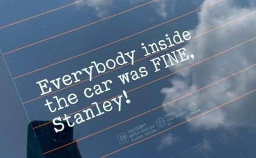 Personalised the Office Car Decal 'everybody Inside the Car Was FINE ...