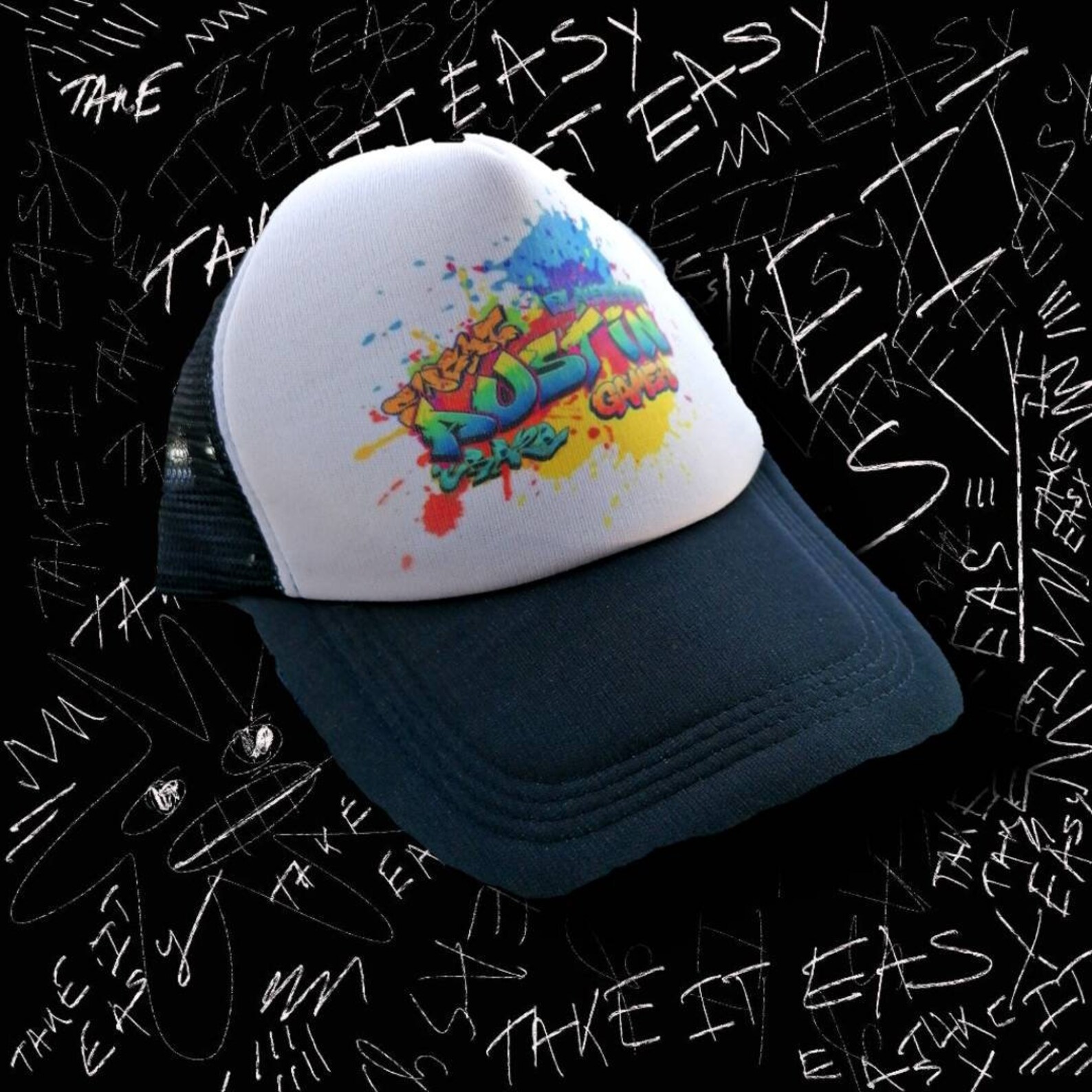 Personalised Graffiti style Cap l Your choice of name & 4 | Etsy