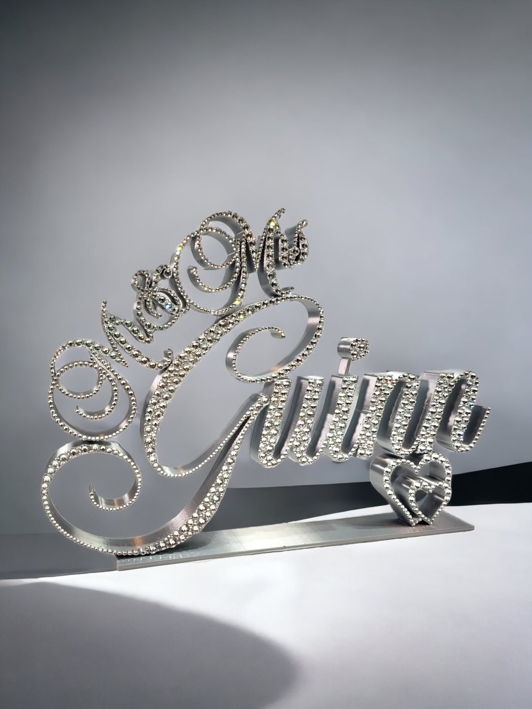 Rhinestones 6 High Capital Letter Sign With Mr&mrs Wedding Custom ...