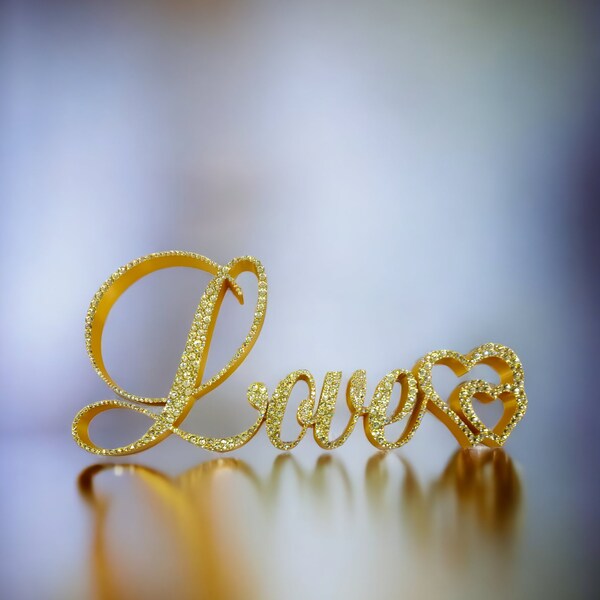 Swarovski Crystal Love Sign - Etsy