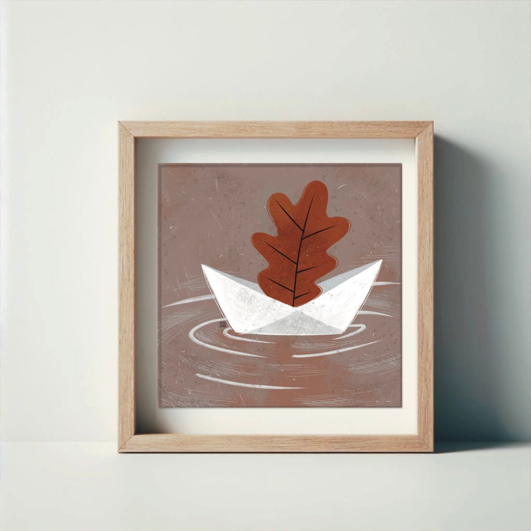 Digital Art Print - Paper Boat - Printable Wall Art - Download Art ...