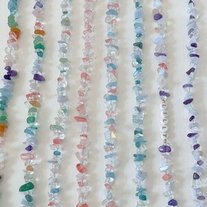 Cotton Candy Crystal Chip Gemstone Necklace Boho Healing - Etsy