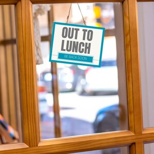 Out to Lunch Sign Printable | Lunch Break Sign | Office Door Sign ...