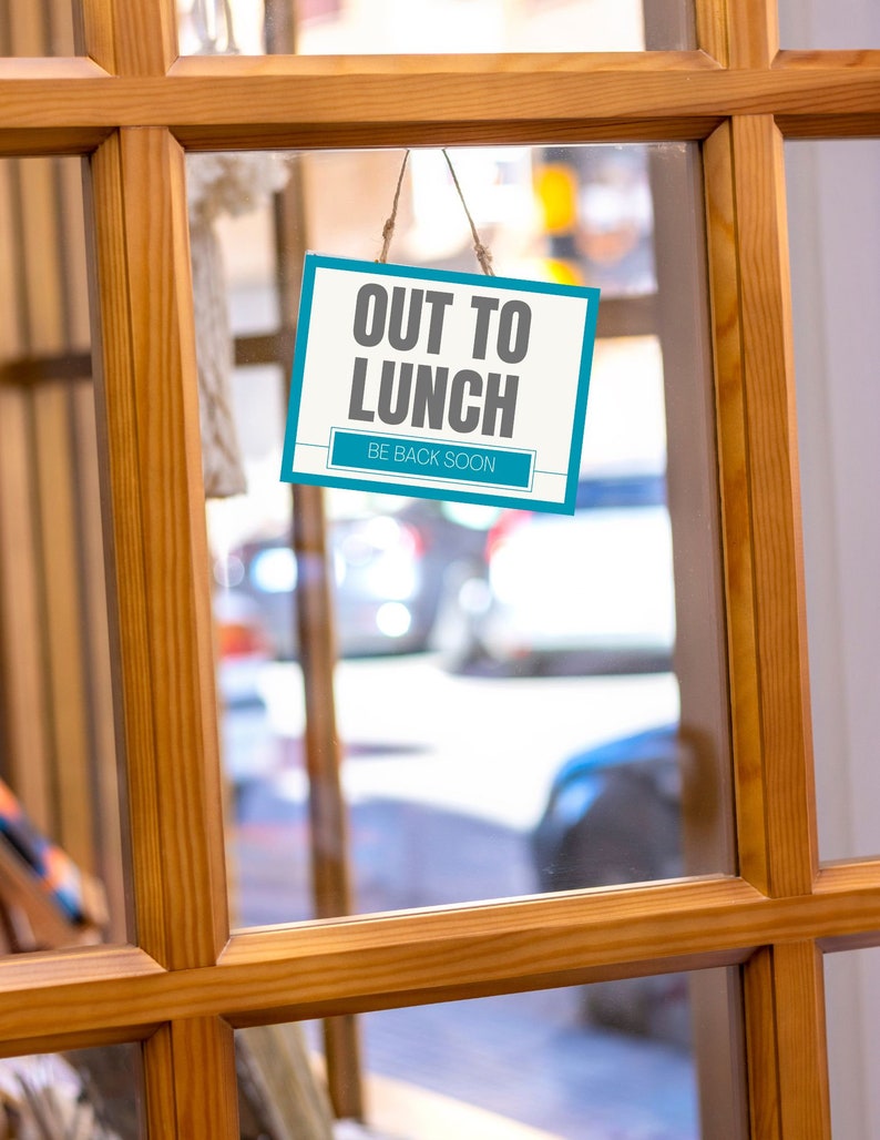 Out to Lunch Sign Printable | Lunch Break Sign | Office Door Sign ...