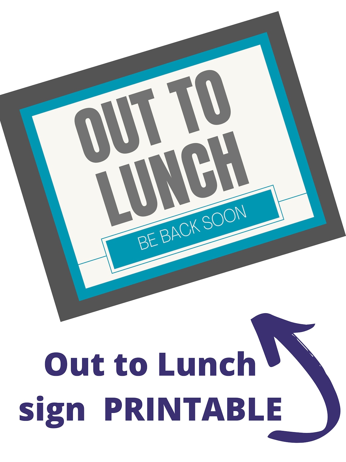 Out to Lunch Sign Printable | Lunch Break Sign | Office Door Sign ...