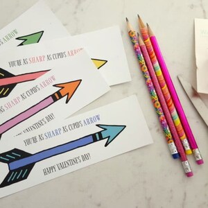 Cupid’s Arrow Pencil Valentine Printable- Kids Digital Valentine- Cupid ...