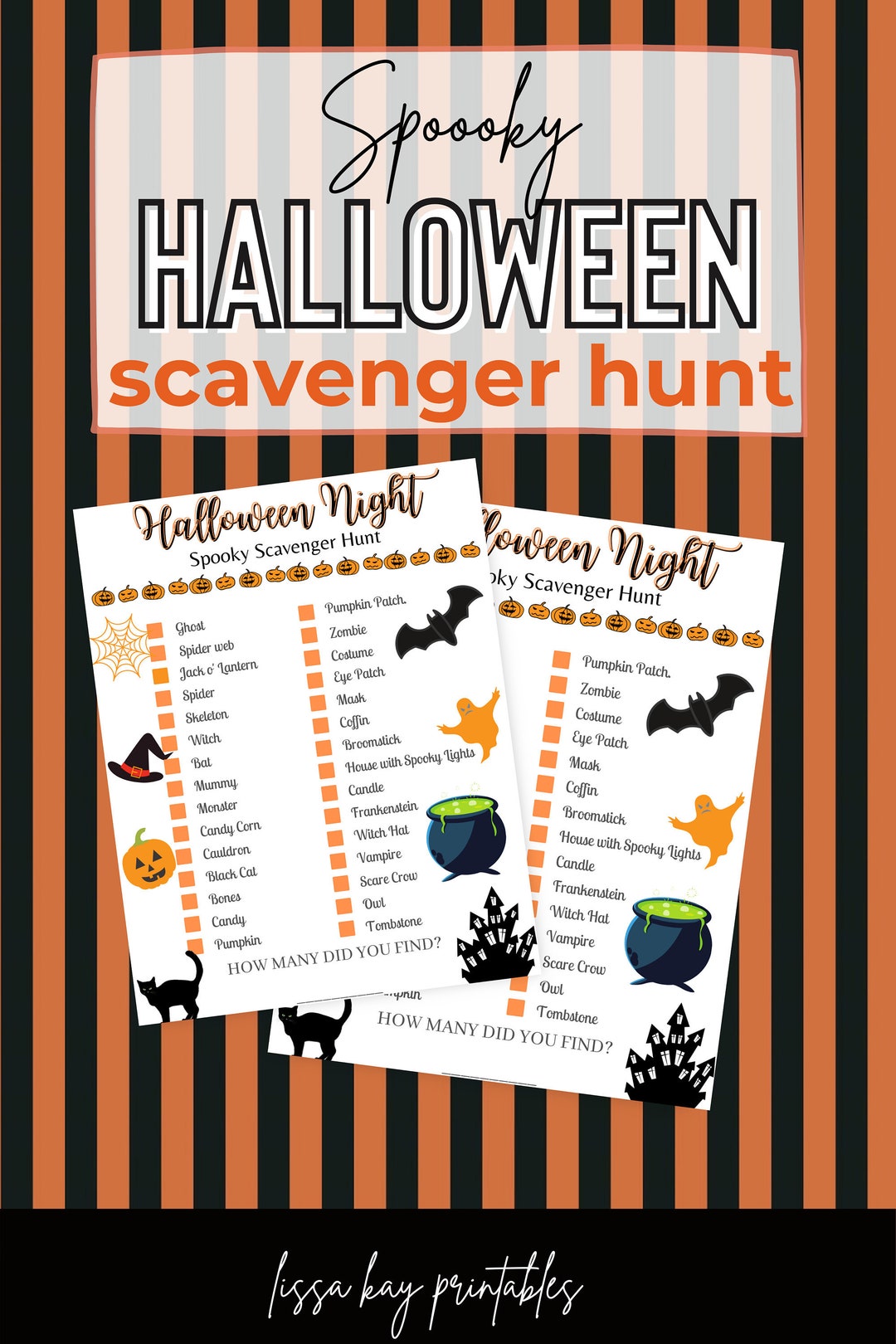 Halloween Scavenger Hunt Printable - Etsy